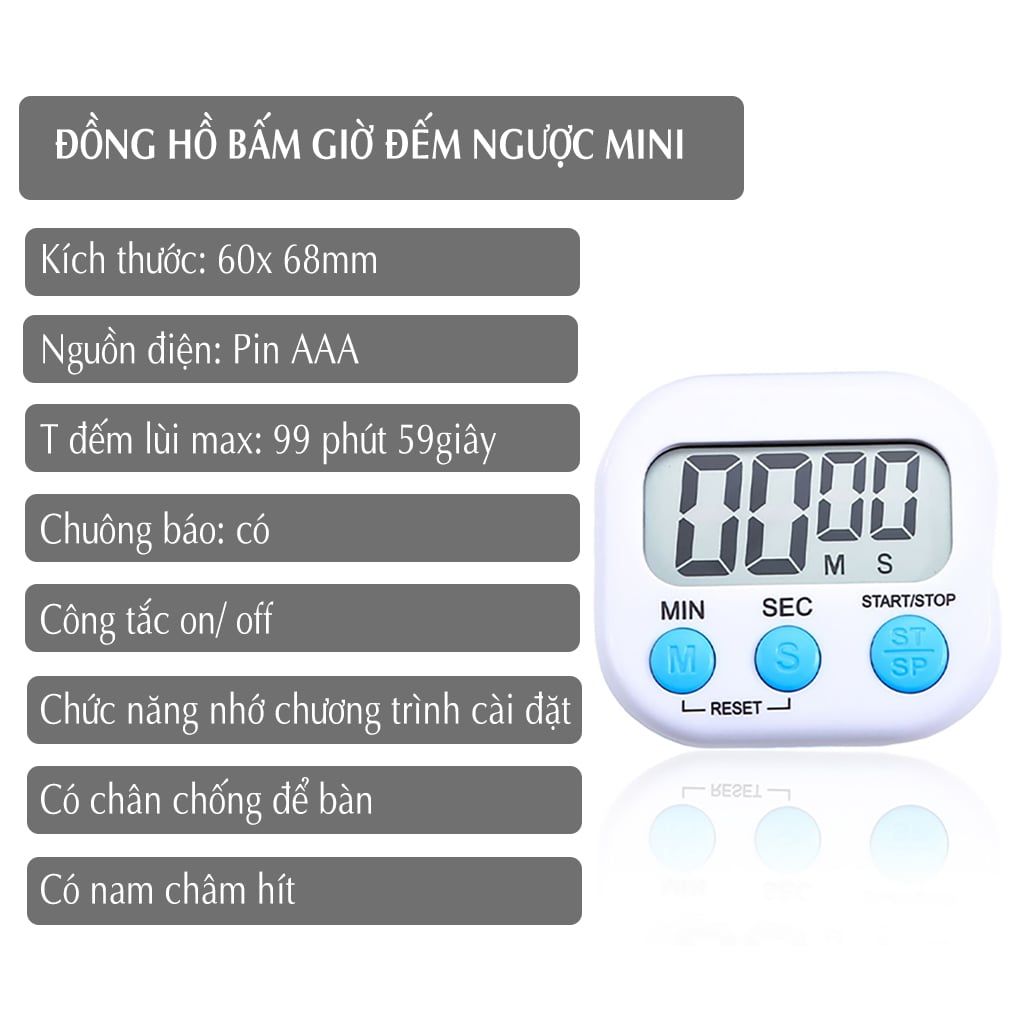 Đồng hồ bấm giờ đếm ngược mini v4 – Dụng cụ sáng tạo ETOMAX