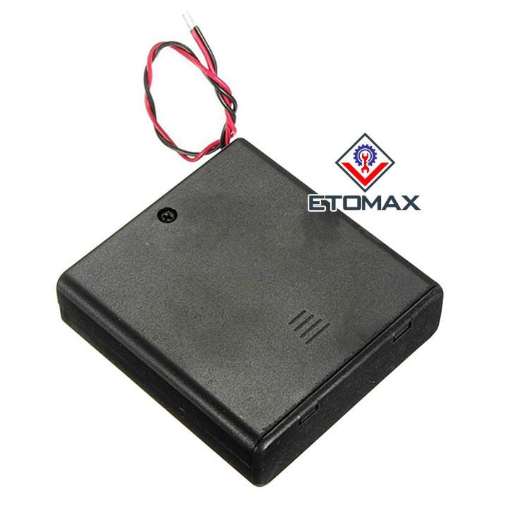 Hộp kết nối 4 pin tiểu AA 1.5V thành 6V – Dụng cụ sáng tạo ETOMAX
