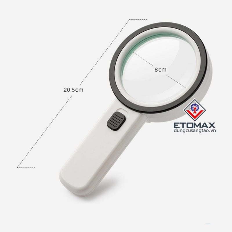 Kính lúp cầm tay 30X có đèn led chiếu sáng K2288-85 – Dụng cụ sáng tạo ETOMAX