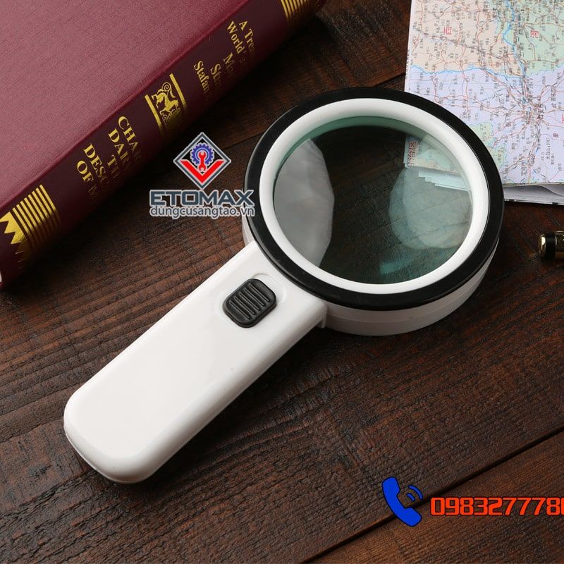 Kính lúp cầm tay 30X có đèn led chiếu sáng K2288-85 – Dụng cụ sáng tạo ETOMAX