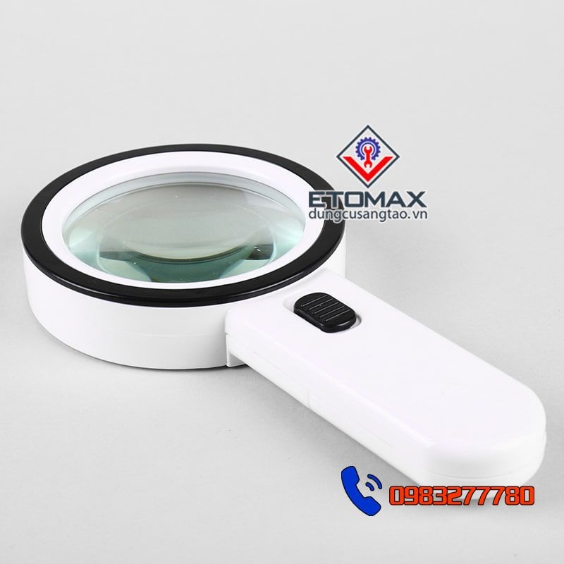 Kính lúp cầm tay 30X có đèn led chiếu sáng K2288-85 – Dụng cụ sáng tạo ETOMAX