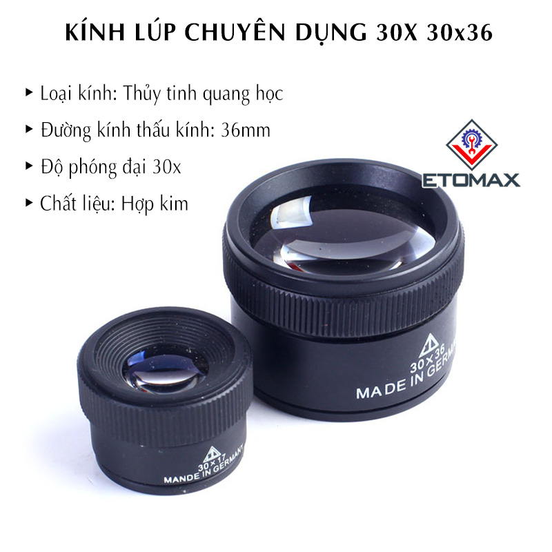 Kính lúp soi mẫu vật chuyên dụng 30x GERMANY – Dụng cụ sáng tạo ETOMAX
