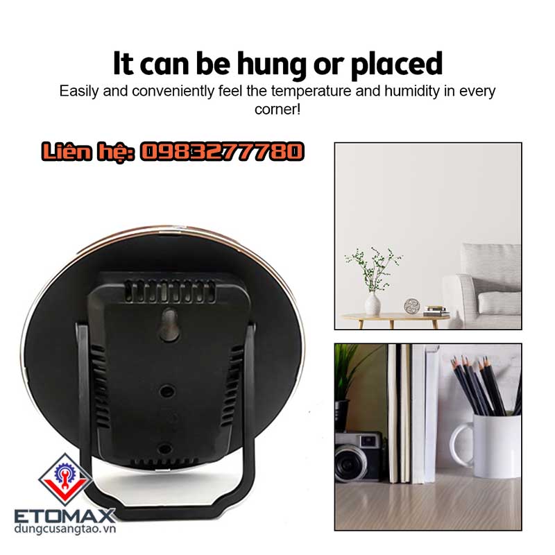 Máy đo độ ẩm nhiệt độ màn hình cơ TH101 – Dụng cụ sáng tạo ETOMAX