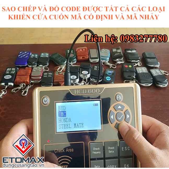 Máy sao chép điều khiển cửa cuốn HCD-600 PRO – Dụng cụ sáng tạo ETOMAX