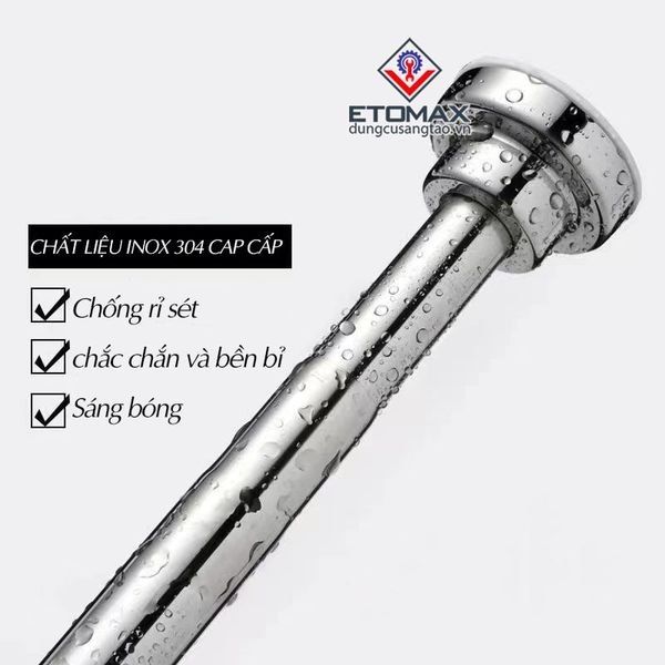 Thanh treo đa năng không cần khoan bắt vít, chất liệu inox 304 tùy chỉ ...