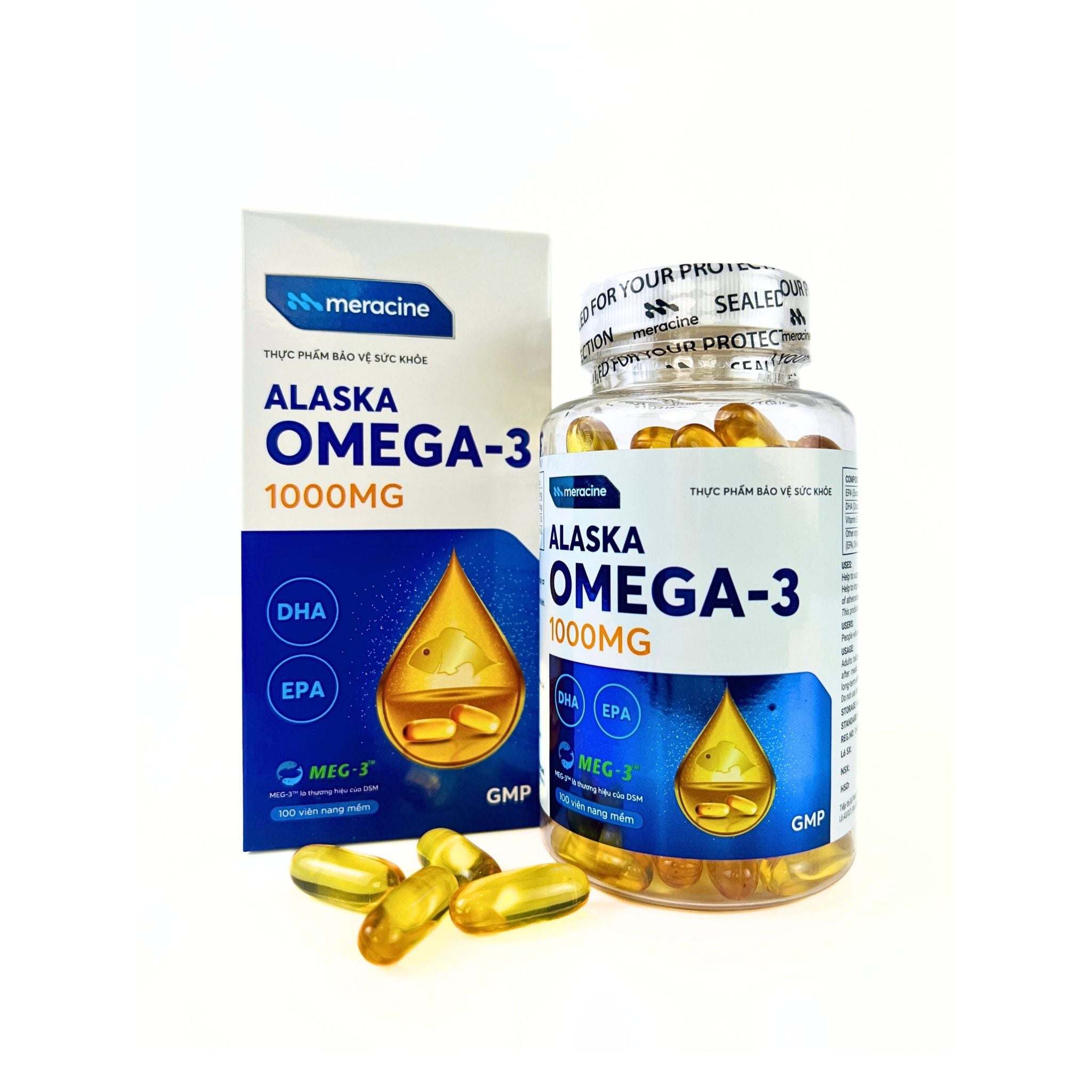 Alaska Omega 3 1000mg (100 viên/Lọ) – Meracine Store