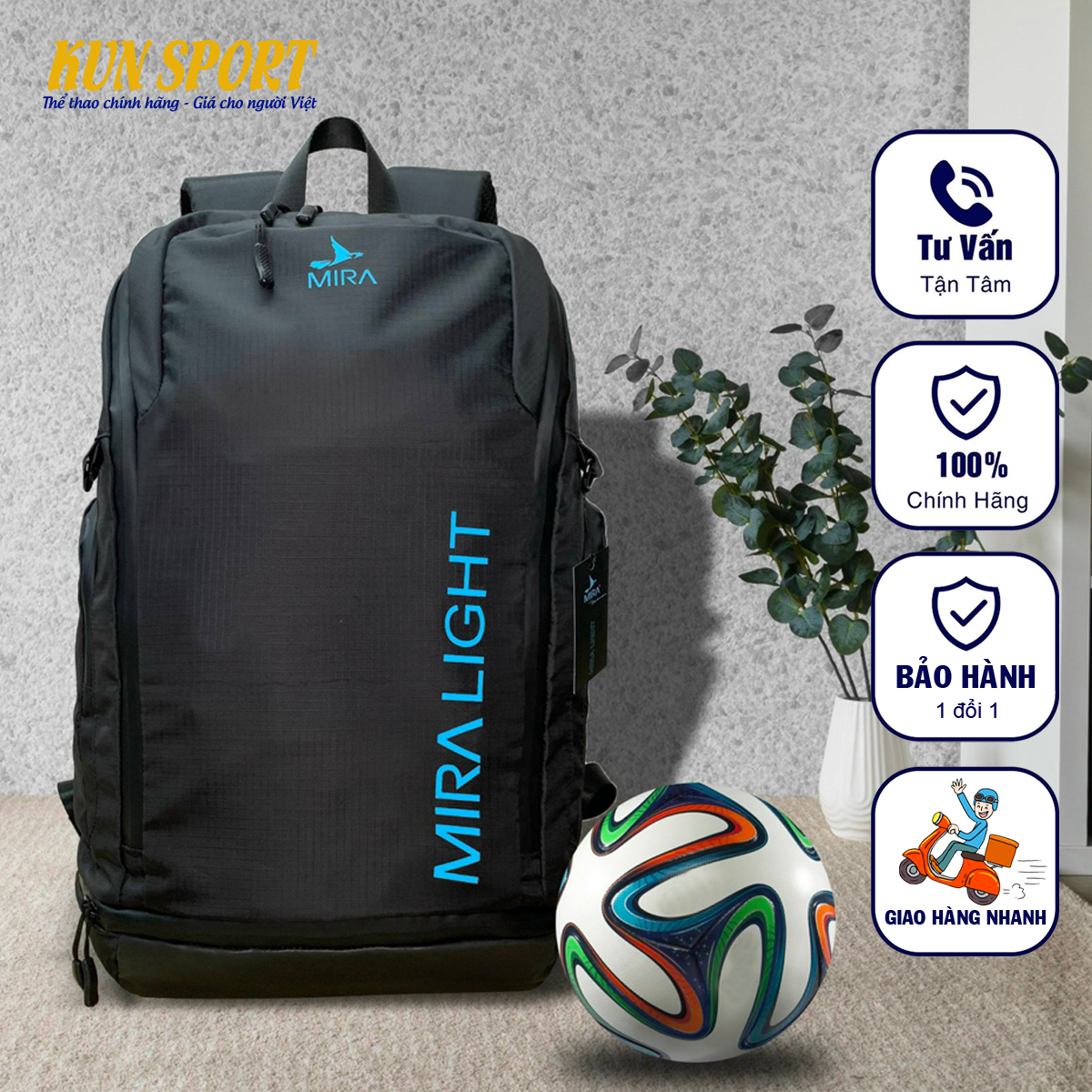 Balo thể thao MIRA LIGHT – Kun Sport