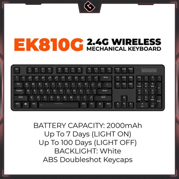 Bàn Phím Cơ Gaming Không Dây Dareu EK810G Full Size – Gaming Store