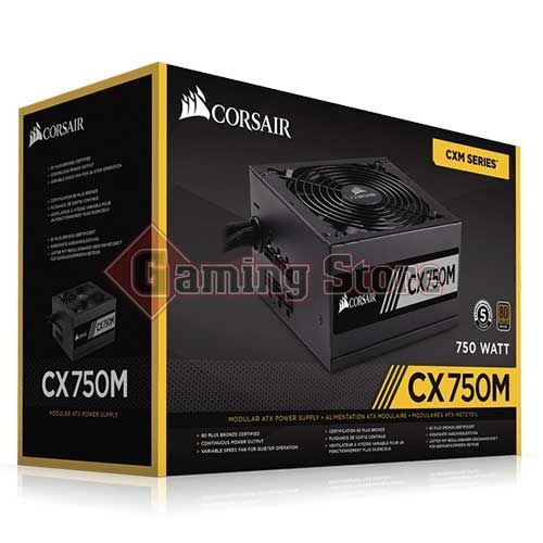 Corsair CX Series™ CX750M — 750 Watt 80 PLUS® Bronze Certified Modular – Gaming Store