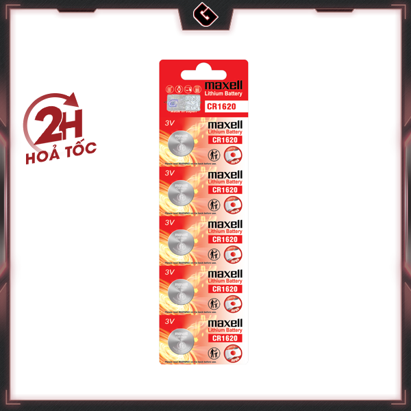 Pin CMOS Maxell CR1620 Lithium 3v – Gaming Store