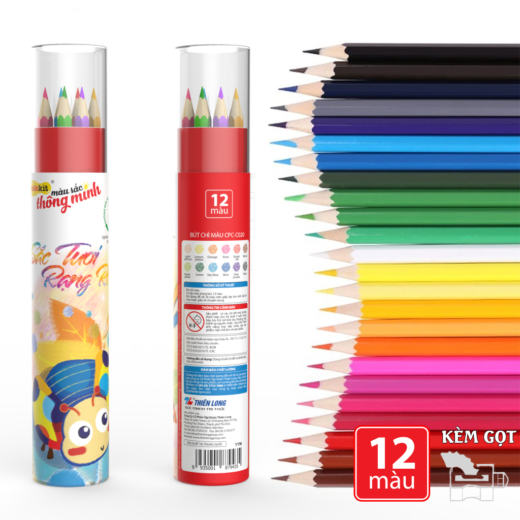 Bút chì màu chuyên nghiệp dạng lon Thiên Long Colokit – Thiên Long Shop