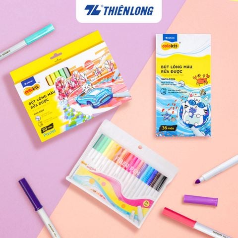 Bộ bút lông 20 màu Retro rửa được Fiber Pen Thiên Long SWM-C009 – Thiên ...