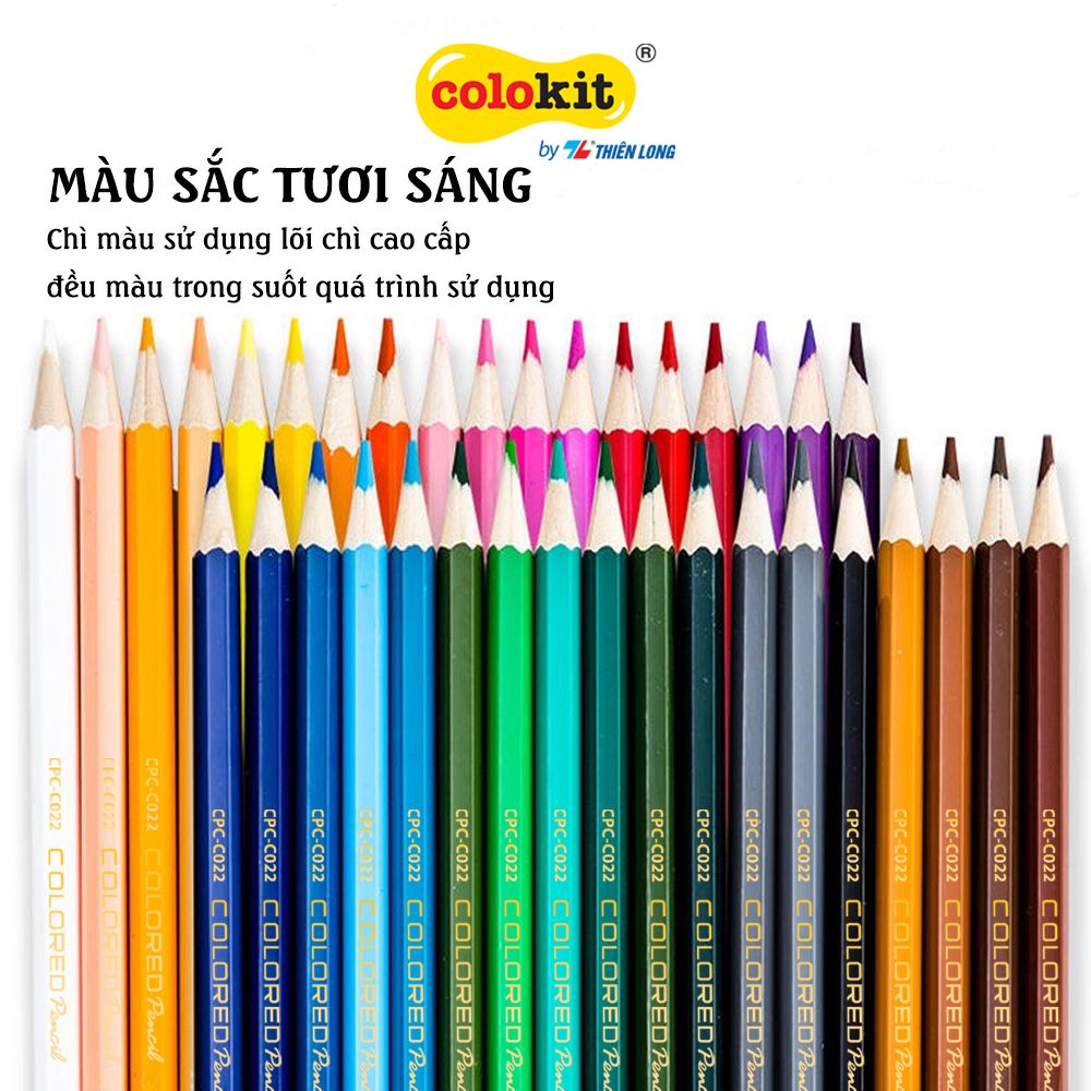 Bút chì màu chuyên nghiệp dạng lon Thiên Long Colokit – Thiên Long Shop