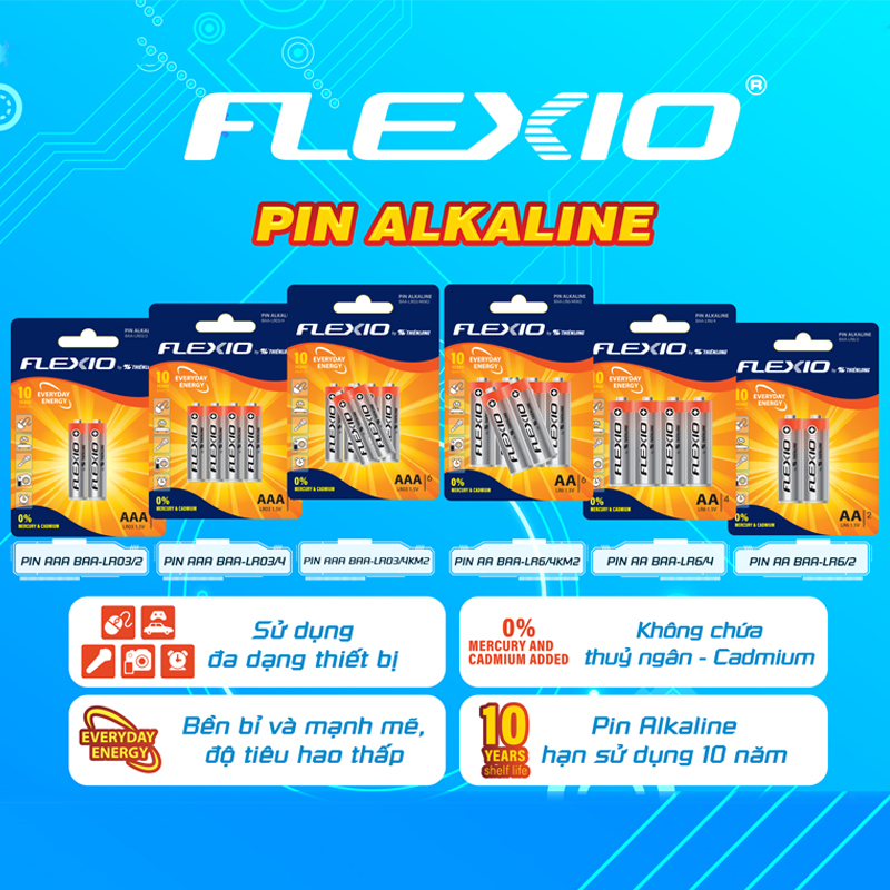 Pin Alkaline AA Thiên Long Flexio – Thiên Long Shop