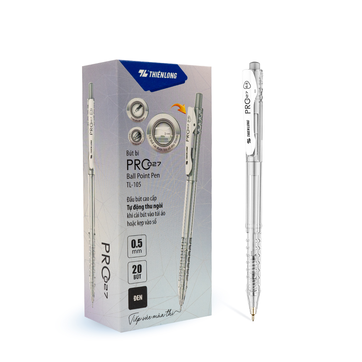 Bút bi màu pastel PRO 027 Thiên Long TL-105 – Thiên Long Shop