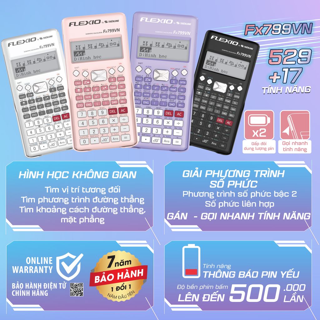 Máy tính khoa học Thiên Long Flexio Fx799VN – Thiên Long Shop
