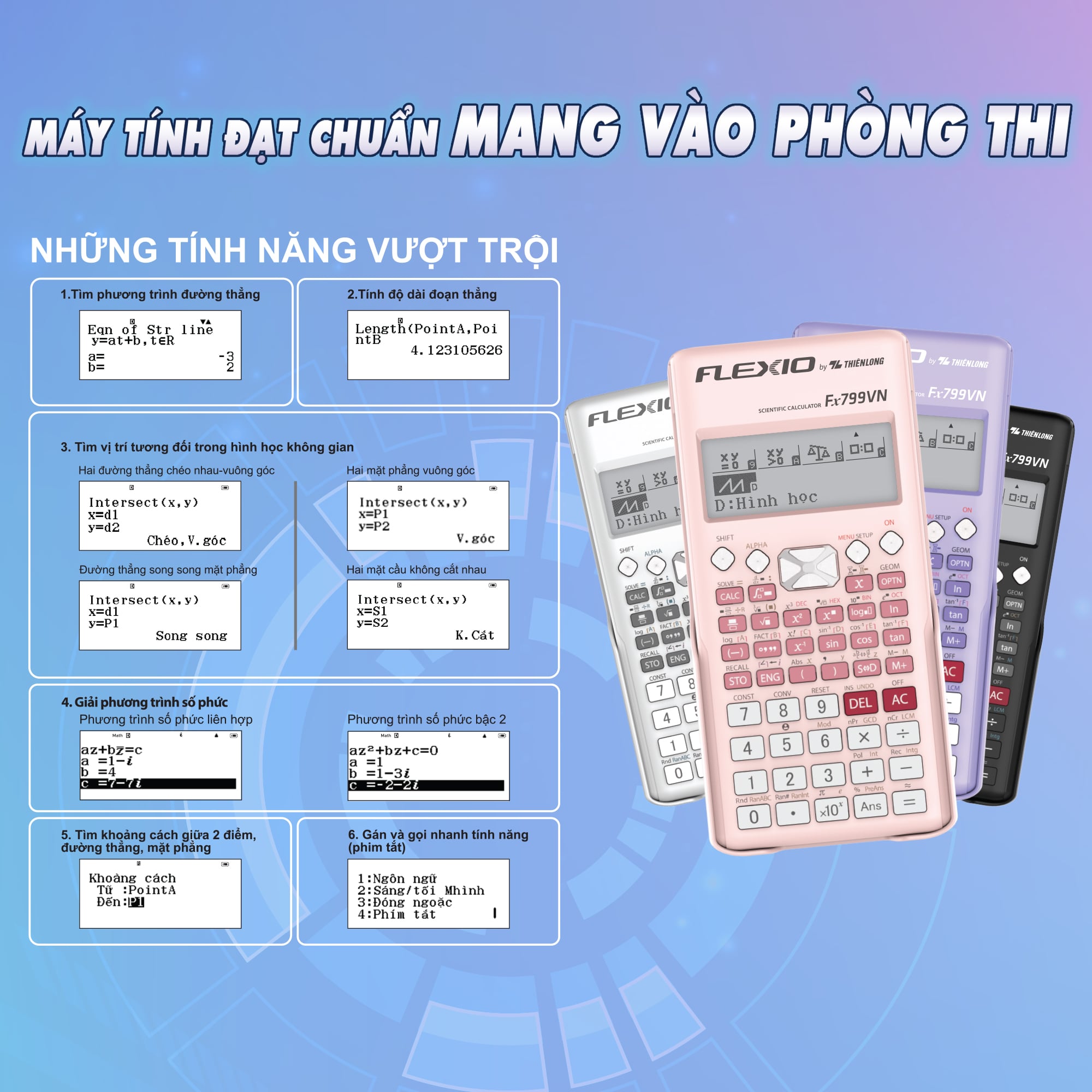Máy tính khoa học Thiên Long Flexio Fx799VN – Thiên Long Shop