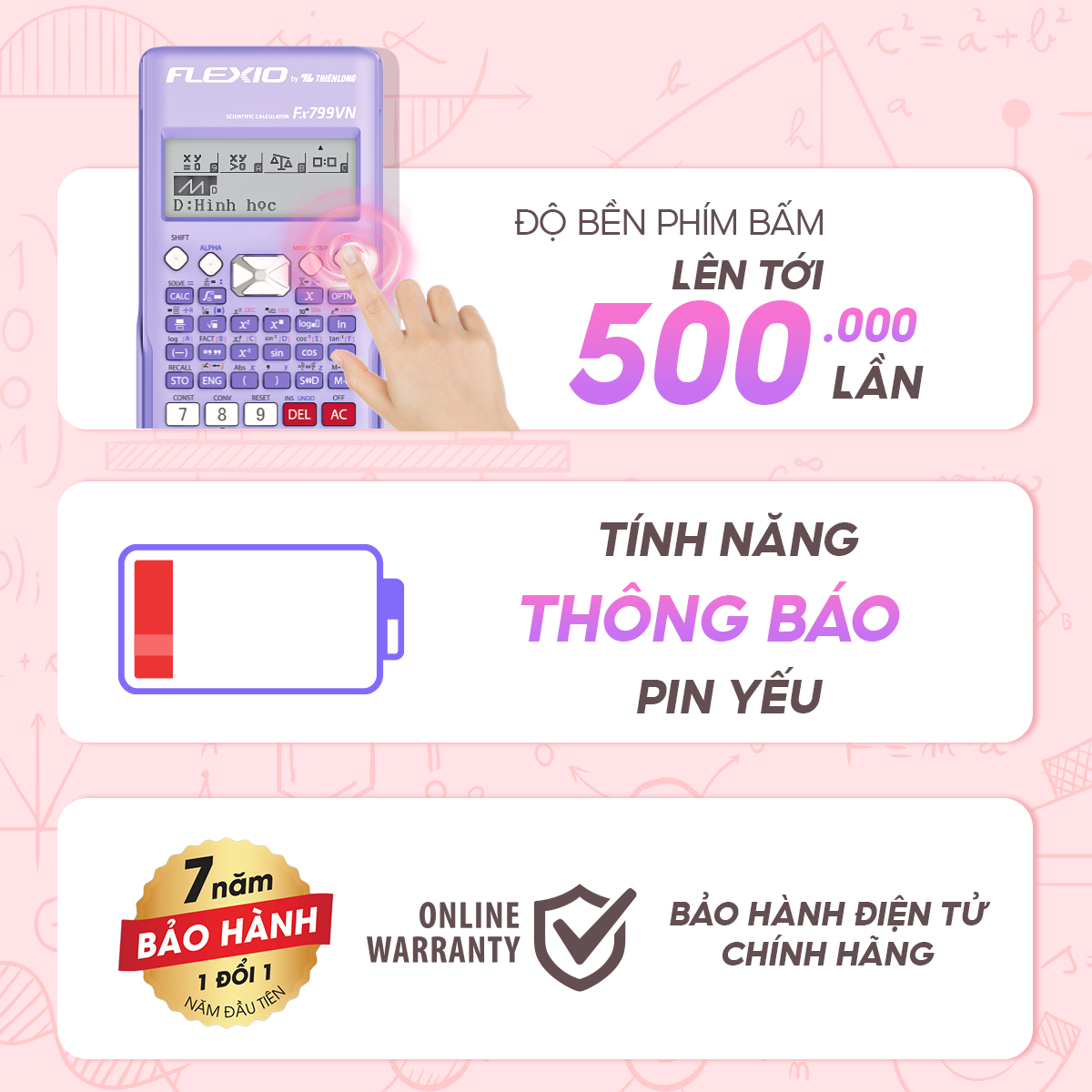 Máy tính khoa học Thiên Long Flexio Fx799VN – Thiên Long Shop
