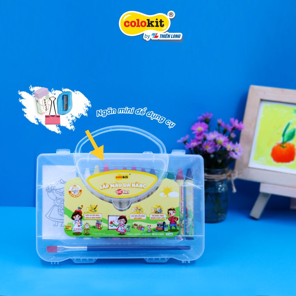 Sáp đa năng 12 màu rửa được Colo Art Thiên Long - Tiêu chuẩn châu Âu ...
