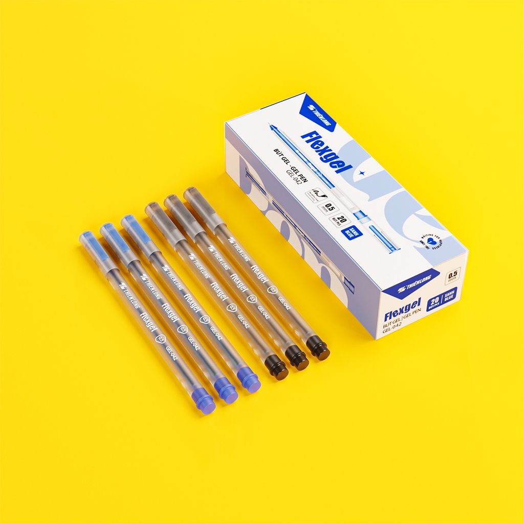 Bút gel mực khô nhanh - nét viết êm mượt Flexgel Thiên Long GEL-042 ...