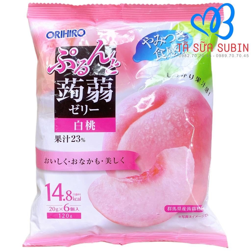 Thạch Orihiro Nhật Bản 120gr Vị Đào – Tã Sữa SuBin