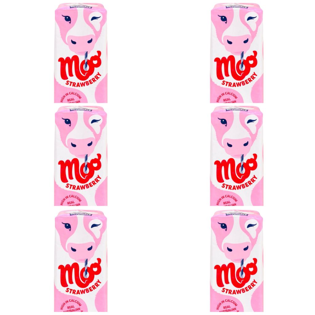 Lốc 6 hộp Sữa tươi devondale Moo Úc vị dâu 200ml – Tã Sữa SuBin