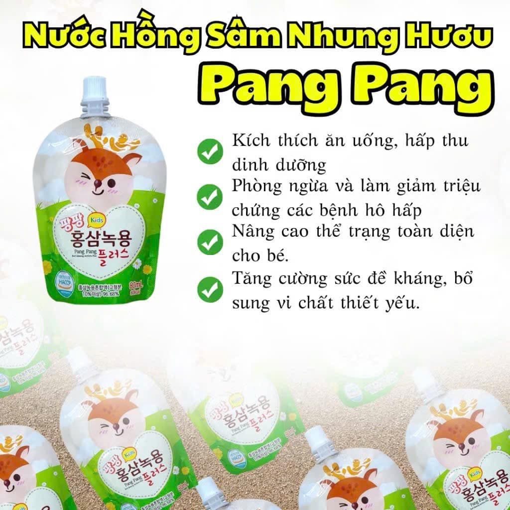 Nước Uống Hồng Sâm Gạc Nhung Hươu Đỏ Pang Pang Hàn Quốc 80ml – Tã Sữa SuBin