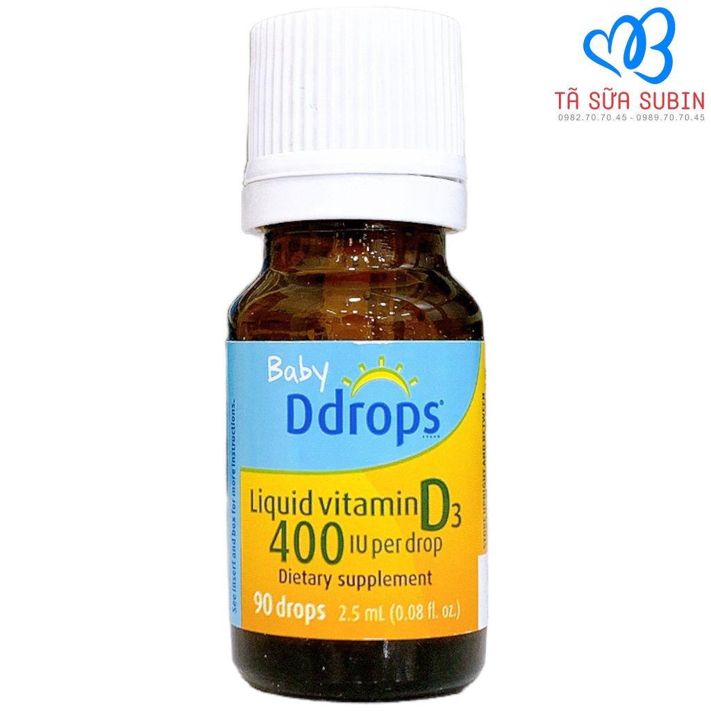 Vitamin D3 baby ddrops 400iu Mỹ 90 giọt bé 0-12 tháng – Tã Sữa SuBin
