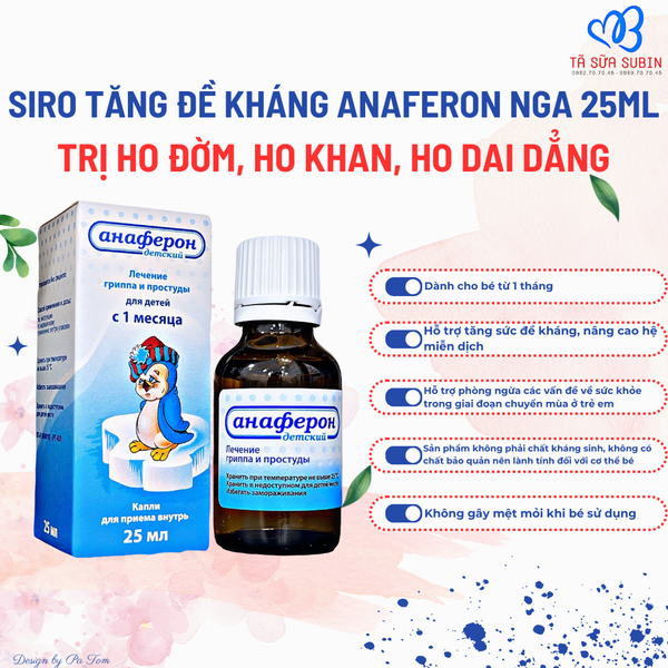 Siro Tăng Đề Kháng Anaferon Nga 25ml (1 Tháng) – Tã Sữa SuBin