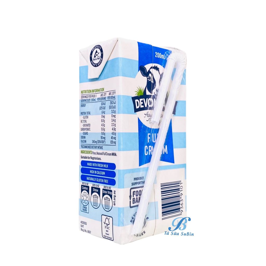 Thùng 24 hộp Sữa Tươi Nguyên Kem Devondale Úc 200ml – Tã Sữa SuBin