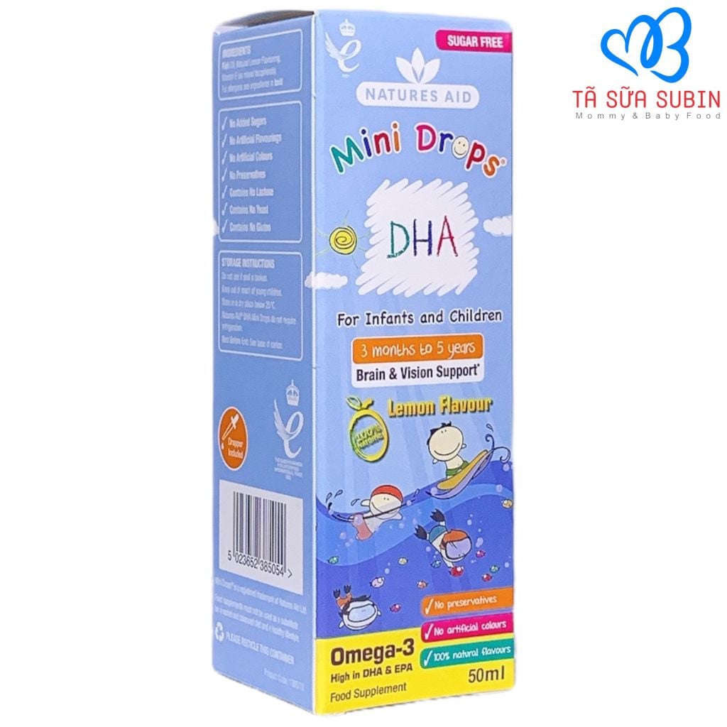 DHA Drops 50ml dạng giọt cho bé từ 3 tháng đến 5 tuổi – Tã Sữa SuBin
