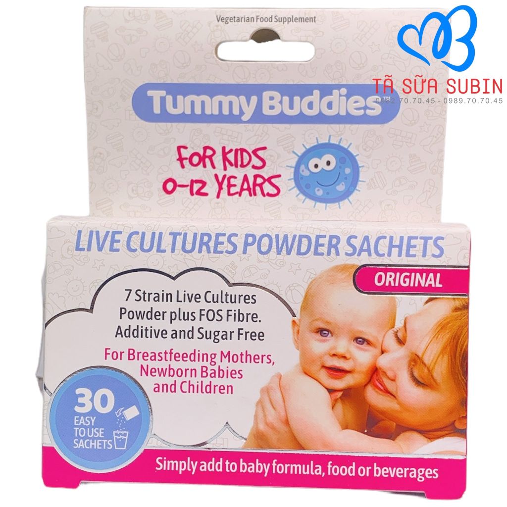 Men Vi Sinh Tummy Buddies Anh 30 Gói Cho Bé Từ 0-12 Tuổi – Tã Sữa SuBin