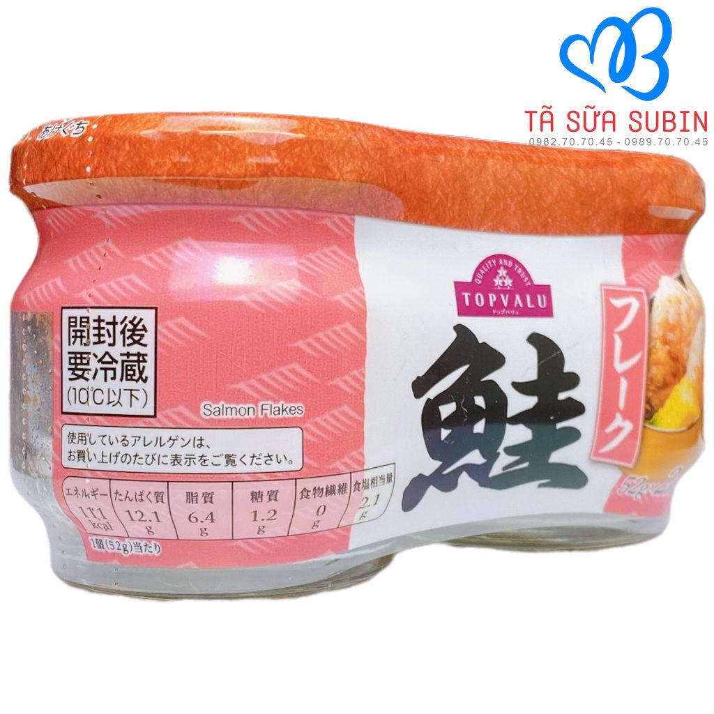 Lốc 2 Hộp Ruốc Cá Hồi Nhật Topvalu Nhật (60gr x 2) Cho Bé Từ 6 Tháng – Tã Sữa SuBin