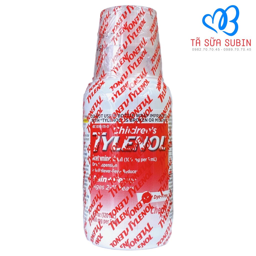 Siro Giảm Đau Hạ Sốt Tylenol Pain+Fever Mỹ 120ml Cho bé từ 2-11 Tuổi ...