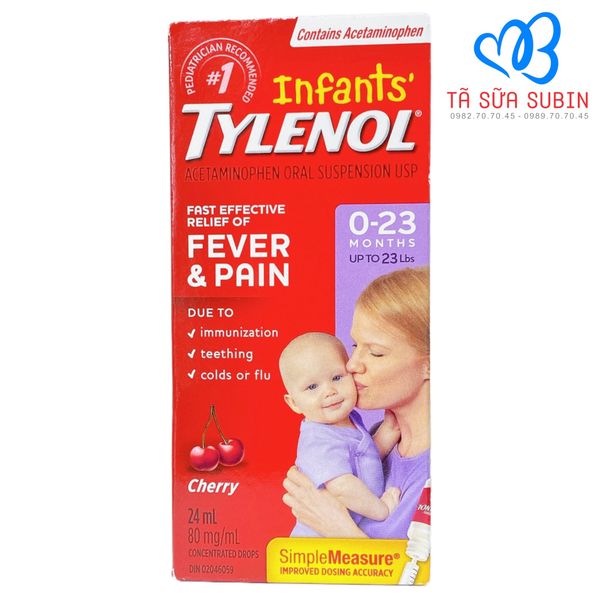 Siro hạ sốt Infants Tylenol Fever & Pain Mỹ 24ml cho bé 0-23 tháng – Tã ...