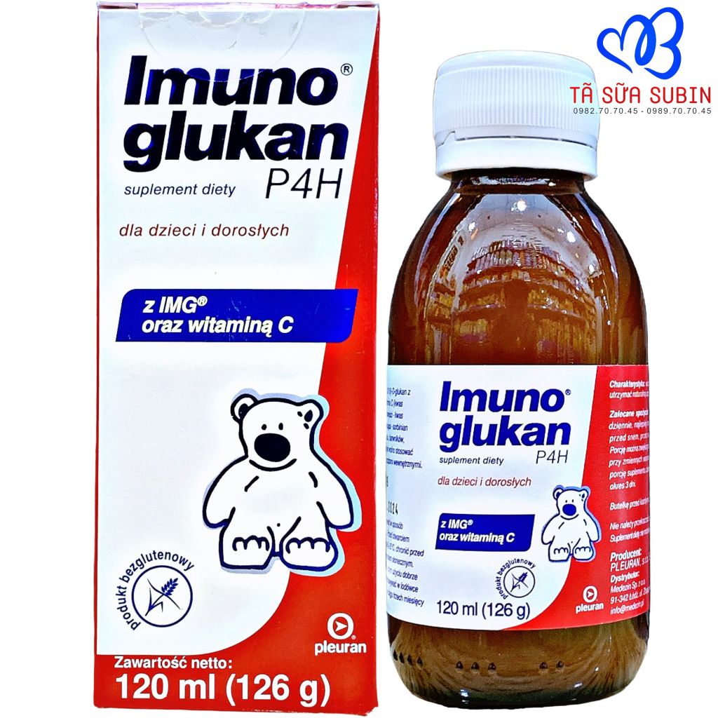 Siro Imunoglukan P4H hỗ trợ nâng cao sức đề kháng cho bé chai 120ml ...