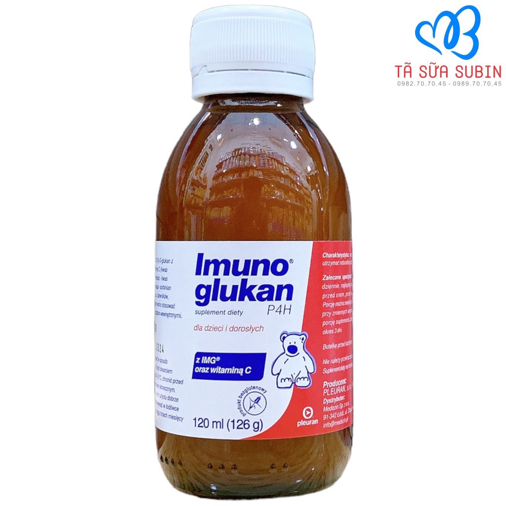 Siro Imunoglukan P4H hỗ trợ nâng cao sức đề kháng cho bé chai 120ml ...