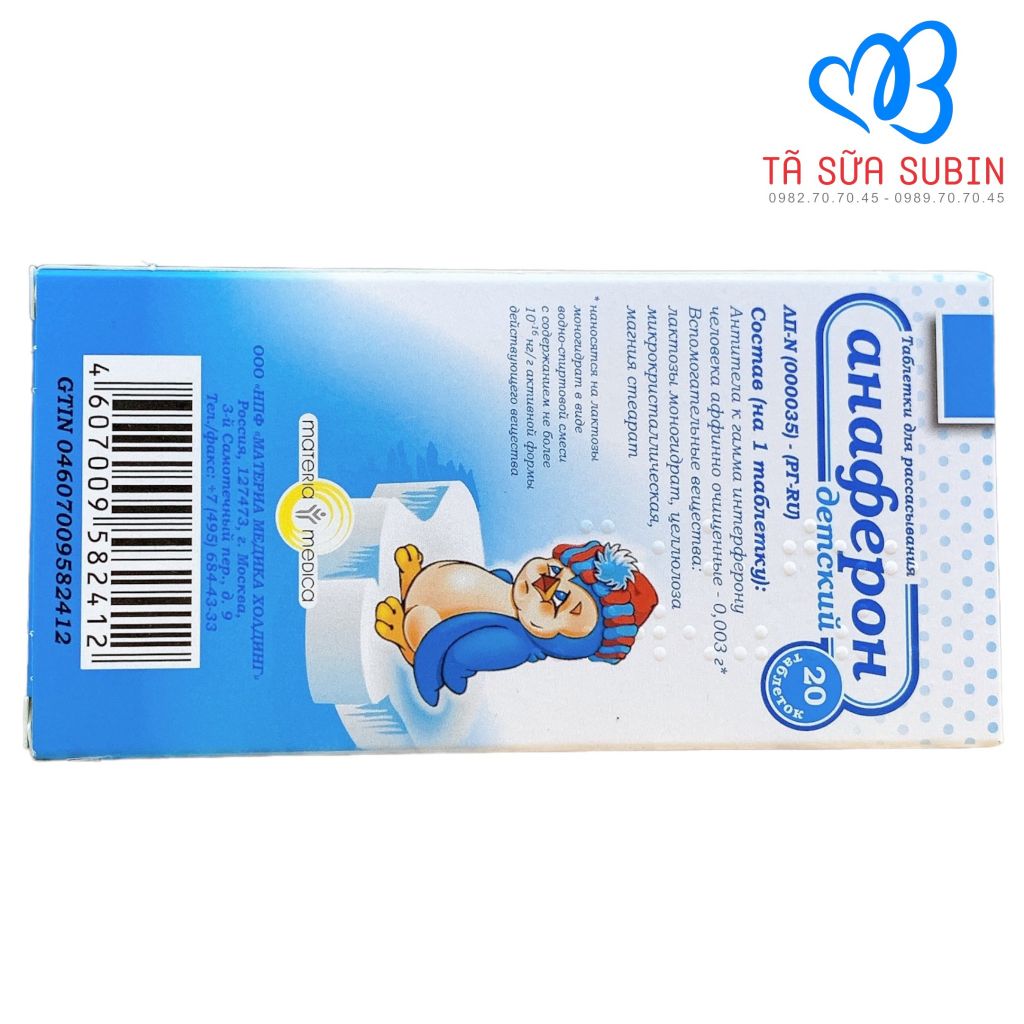 Viên Uống Tăng Đề Kháng Anaferon Nga 20 Viên Cho Bé Từ 1 Tháng – Tã Sữa ...