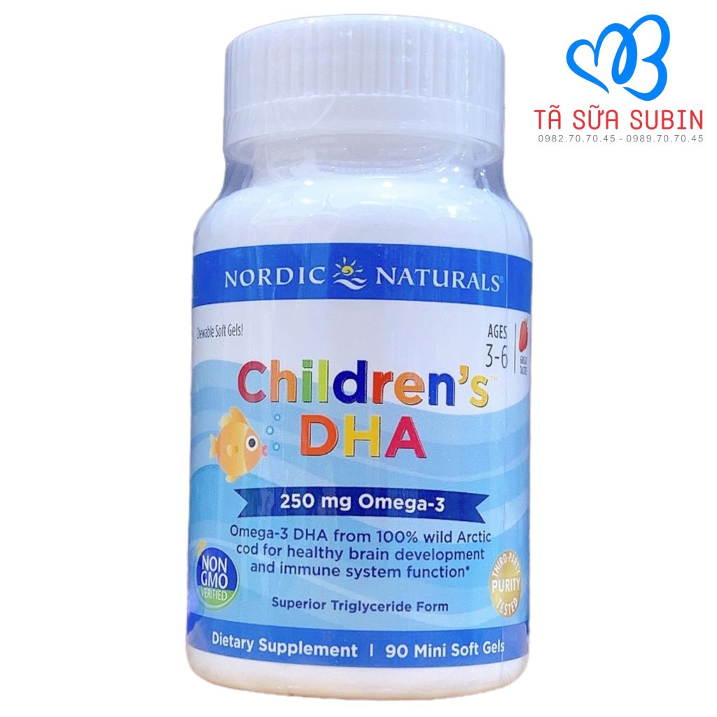 Viên nhai bổ sung DHA Children's DHA Omega3 225mg Nordic Naturals Mỹ ...