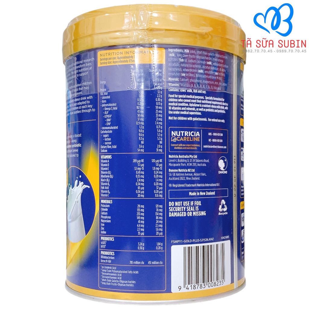 SỮA APTAMIL APTAGROW 1+ NỘI ĐỊA ÚC 900gr CHO BÉ TỪ 1 TUỔI – Tã Sữa SuBin