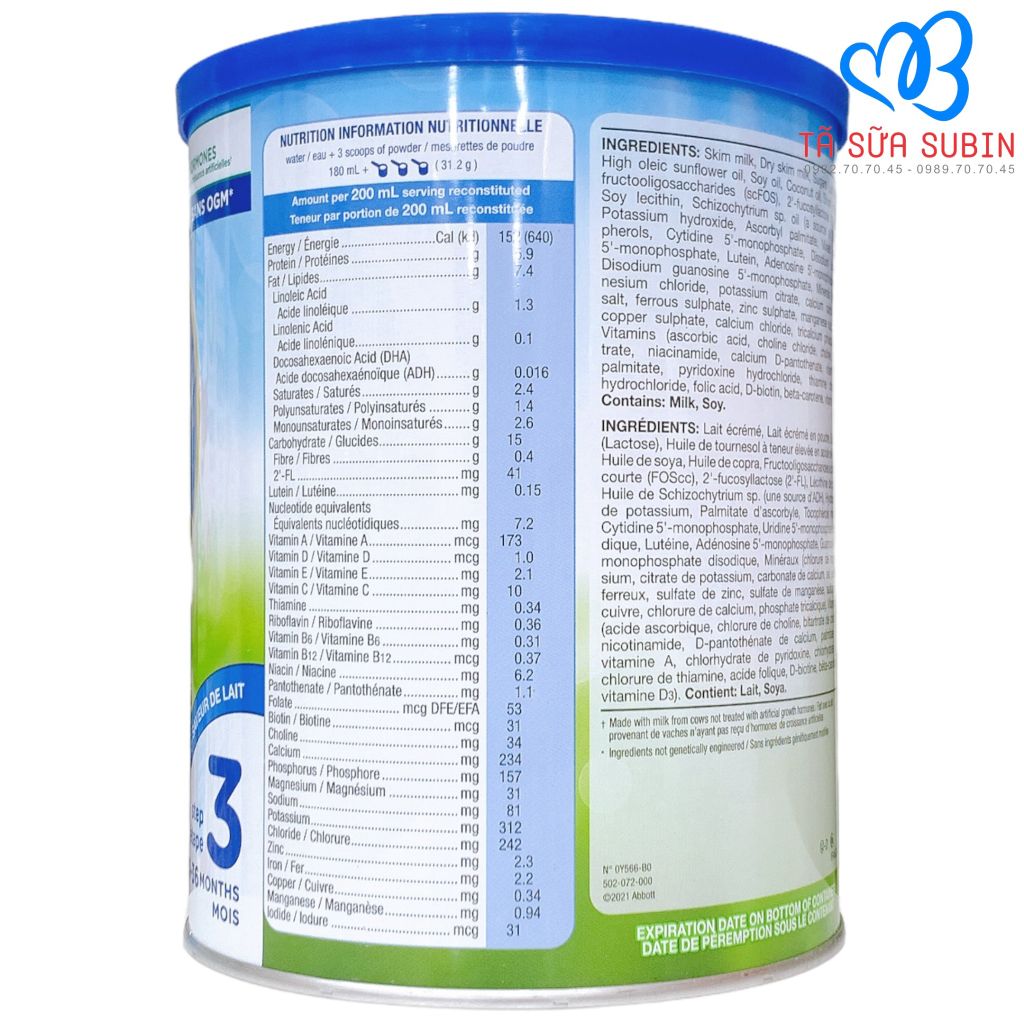 Sữa Similac Go And Grow Canada 850gr Vị Sữa Cho Bé Từ 1-3 Tuổi – Tã Sữa ...