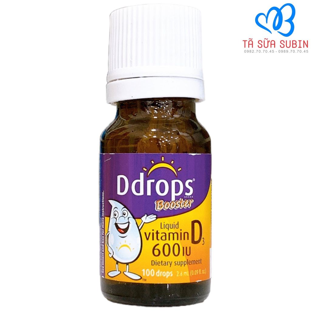 Vitamin D3 Ddrops Booster 600IU Mỹ 5ml cho trẻ 1 tuổi – Tã Sữa SuBin