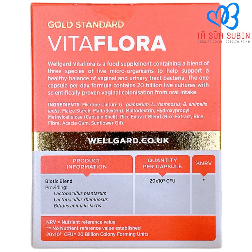Men Vi Sinh Phụ Khoa Vitaflora Anh Viên 30 – Tã Sữa SuBin