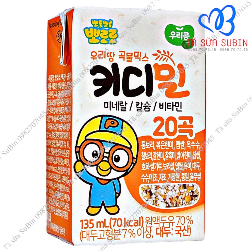 Sữa Hạt Pororo Hàn Quốc 135ml Bé từ 1 tuổi – Tã Sữa SuBin