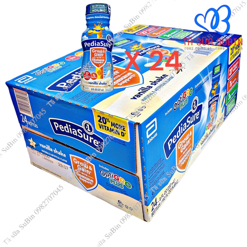 Thùng 24 chai Sữa Pediasure Nước Mỹ Xanh Dương (237ml) – Tã Sữa SuBin