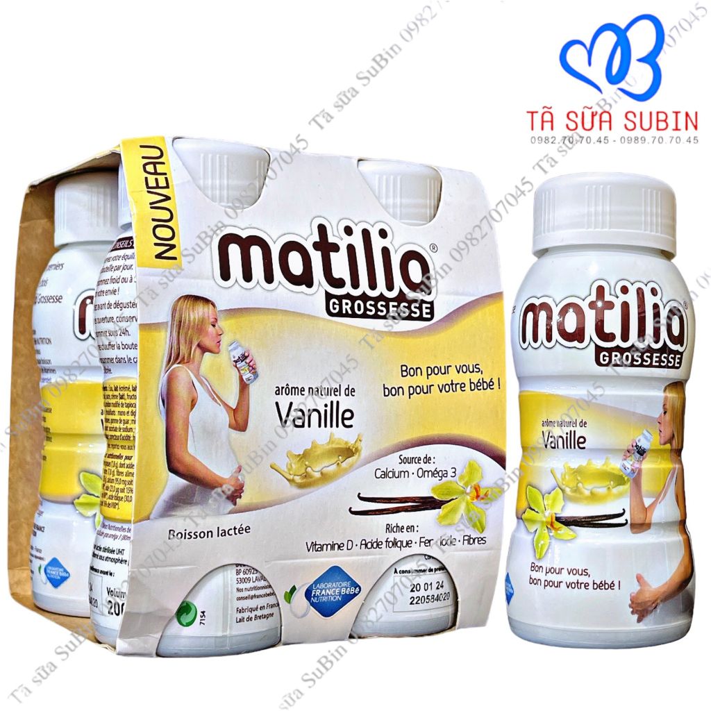 Sữa Bầu Matilia Pháp (200ml x 4 chai) – Tã Sữa SuBin