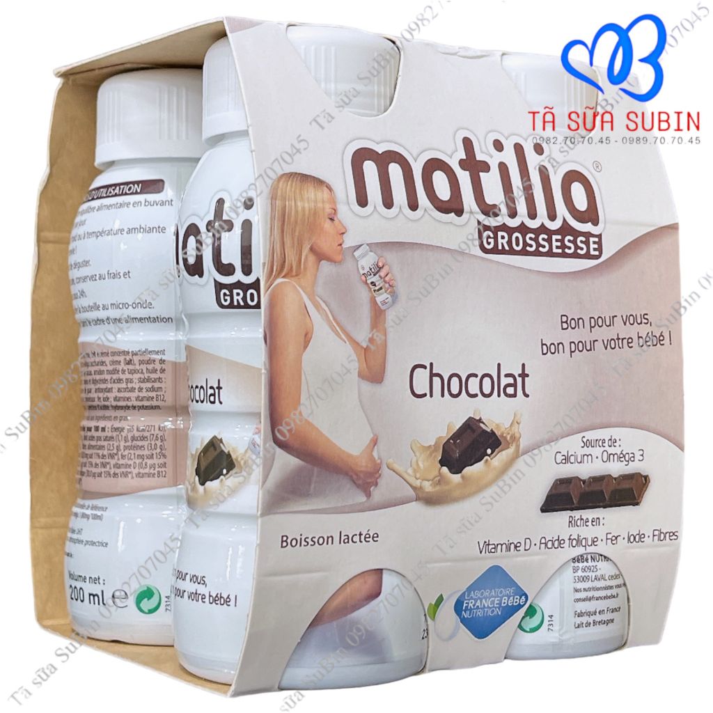 Sữa Bầu Matilia Pháp (200ml x 4 chai) – Tã Sữa SuBin