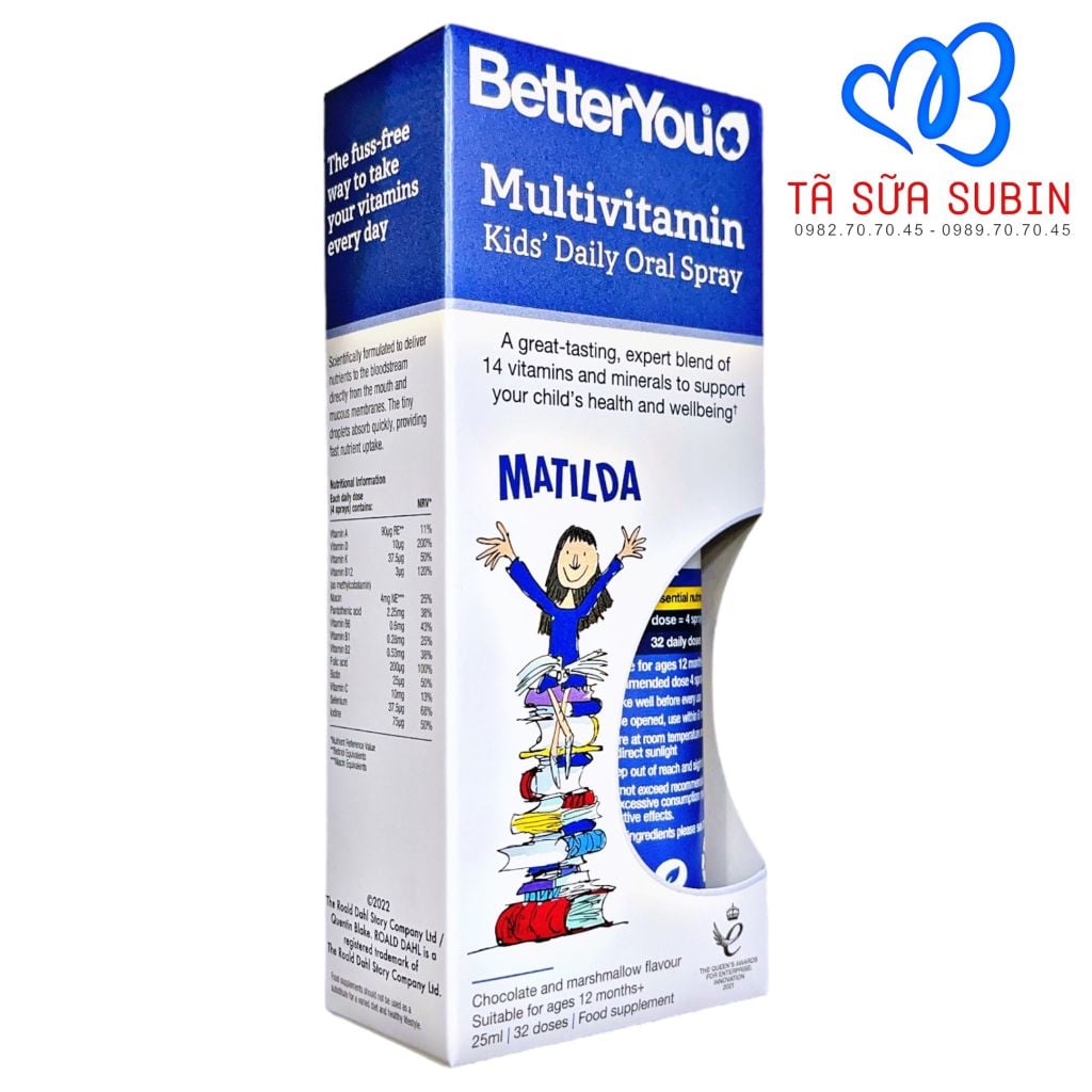 Vitamin Tổng Hợp BetterYou MultiVit Oral Spay Anh 25ml Dạng xịt – Tã ...