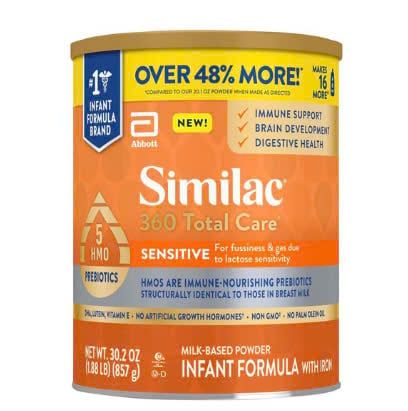 Sữa Similac 360 Total Care 5HMO Prebiotics Mỹ 857g Màu Cam – Tã Sữa SuBin