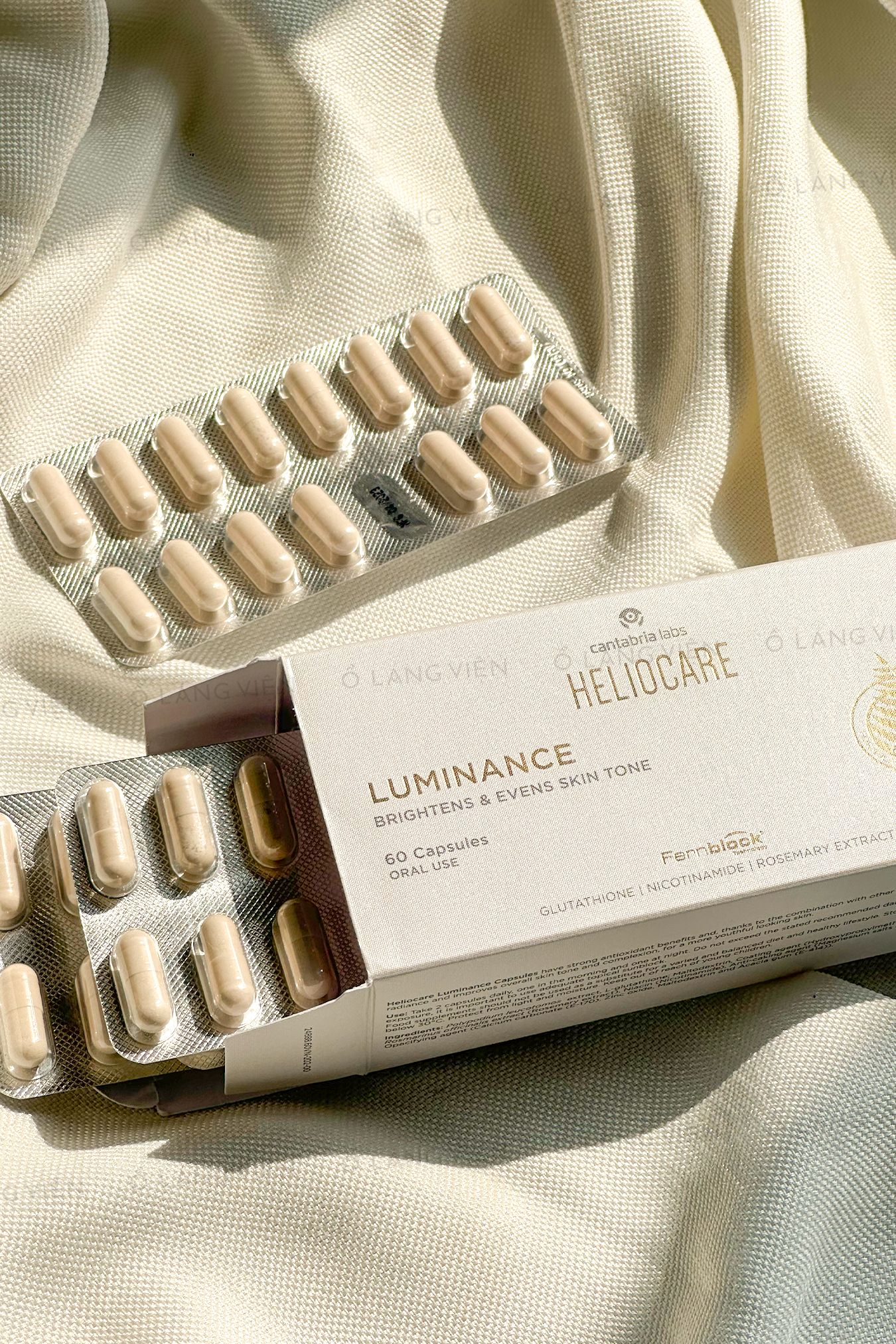 Heliocare Luminance Brightens & Evens Skin Tone 60 viên – Ồ Láng Viện